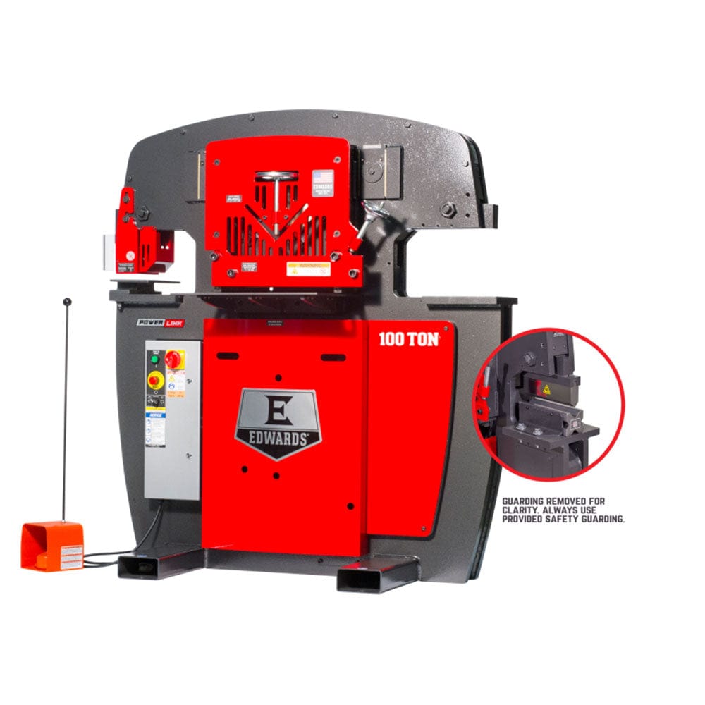 Edwards Ironworkers 100 Ton Ironworker 3 Phase, 208 Volt, 10" Brake
