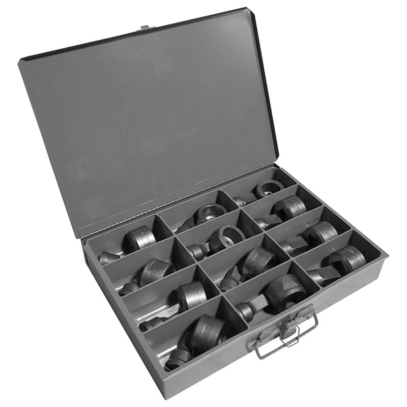 Edwards Ironworkers 12 Piece Square Punch & Die Set with Storage Case